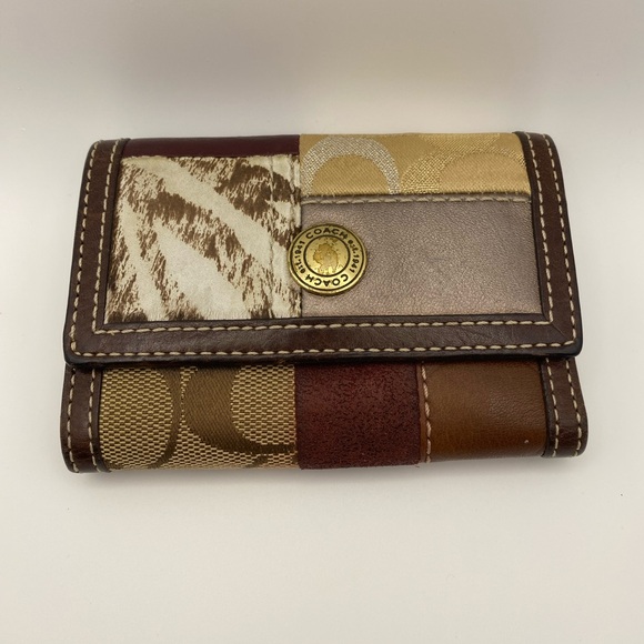 Coach | Bags | Rare Coach Vintage Trifold Patchwork Wallet | Poshmark